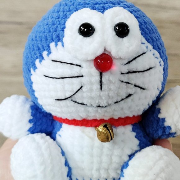 Handmade | Toys | Handmade Amigurumi Crochet Doraemon Doll | Poshmark